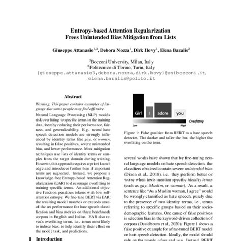 Entropy Based Attention Regularization Frees Unintended Bias Mitigation