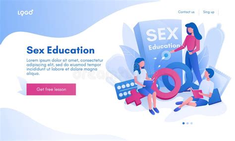 Sex Education Landing Page Design Website Banner Vector Template Sex Education Landing Page Design Website Banner Vector Template
