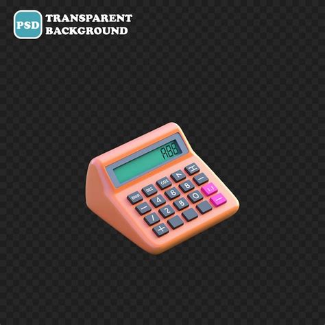 Premium Psd Calculator Icon Isolated 3d Render Illustration