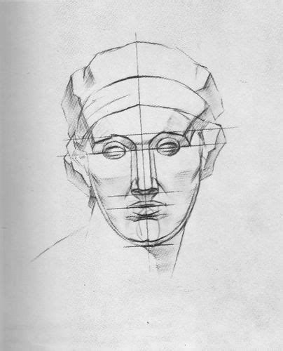 построение носа рисунок три четверти давид - Поиск в Google | Portrait ...