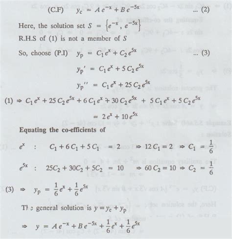 Problems Based On To Find The Particular Integral By The Method Of
