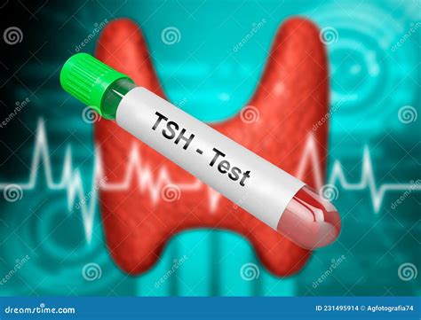 Thyroid Test Medical Symbol Of Endocrinology System Or Hormone Secretion Vector Illustration