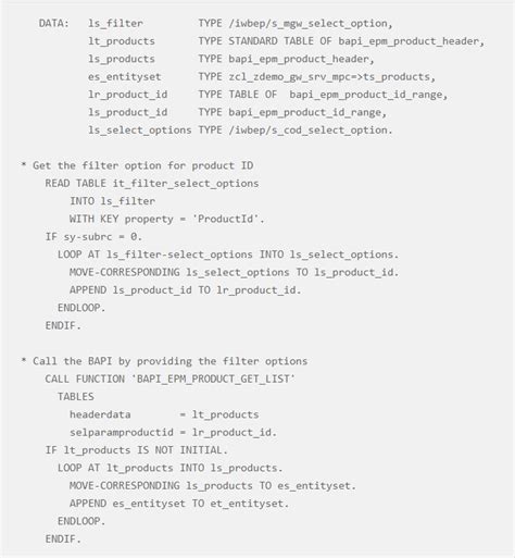 Filter In Sap Odata Go Coding