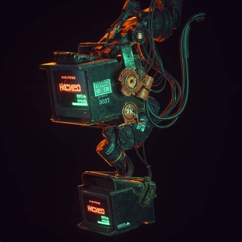 3d Model Cyberpunk Hacker Terminal V1 Vr Ar Low Poly Cgtrader