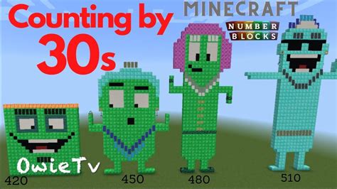 numberblocks minecraft counting by 30s learn to count skip counting