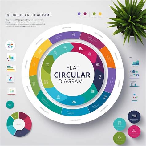 Flat Circular Diagram Infographic Premium Ai Generated Image