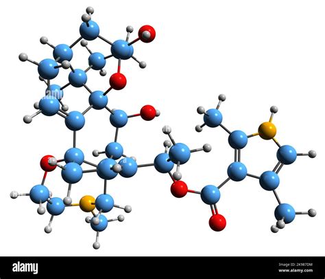 3d Image Of Batrachotoxin Skeletal Formula Molecular Chemical Structure Of Neurotoxic