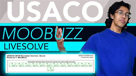 Usaco 2019 December Contest Silver Walkthrough Moobuzz Youtube