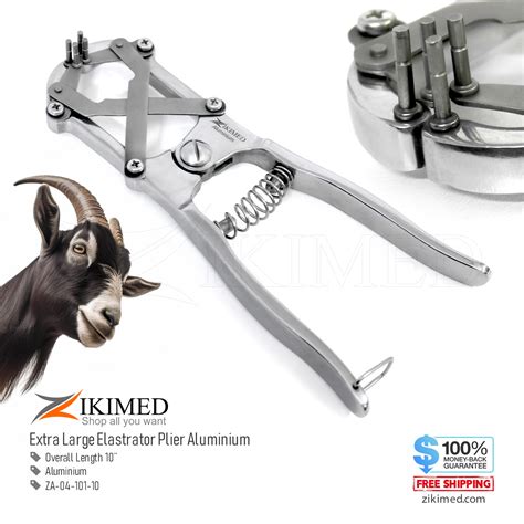 Elastrator Large Castrating Pliers Or Tail Docker 10″ Long Aluminum