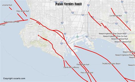 Los Angeles Basin Earthquake Fault Map Live Quake Tracker Socal