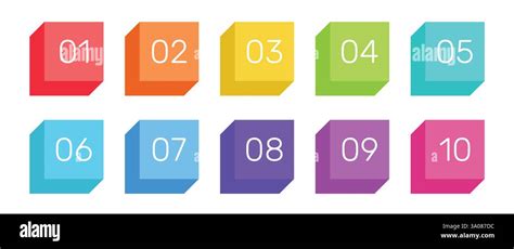Vector Number Bullet Point Collection Stock Vector Image And Art Alamy