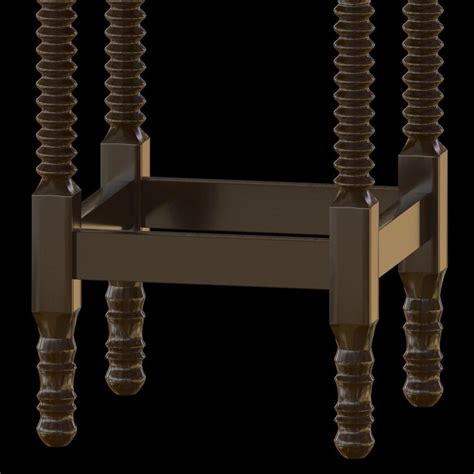 Wooden Pub Soft Square High Tabouret 3d Model Cgtrader