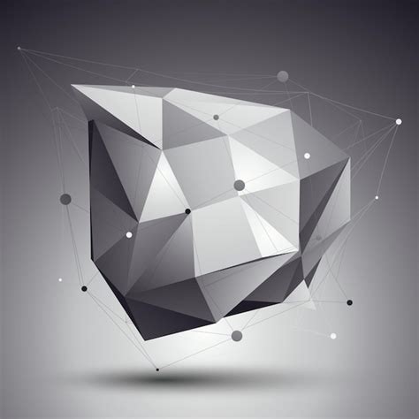 Premium Vector Vector Digital 3d Abstraction Lattice Geometric Polygonal Template