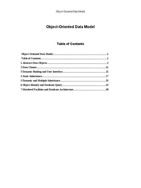 Object Oriented Data Model Pdf Class Computer Programming Method Computer Programming