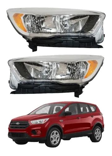 Par Faros Ford Escape 2017 2018 Fondo Cromado Derizq Envío Gratis