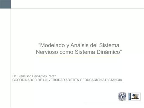 Ppt “modelado Y Anáisis Del Sistema Nervioso Como Sistema Dinámico
