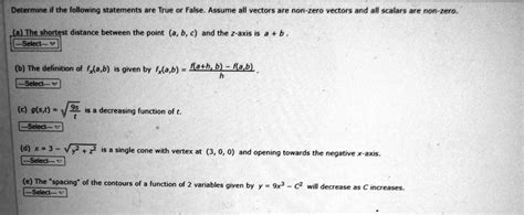 Solved Texts Help Soon Determine If The Following Statements Are True Or False Assume All