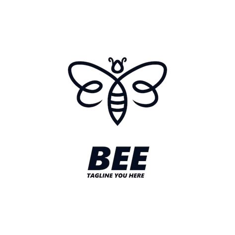Bee Animals Logo Vector Design Premium Vector