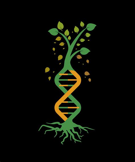 DNA Tree Life Genetics Biologist Science Earth Day Digital Art By
