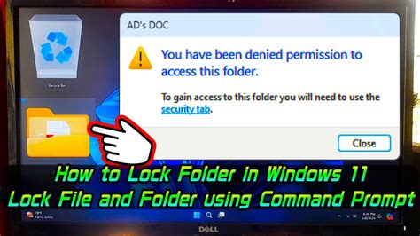 How To Lock Folder In Windows 11 Lock File And Folder Using Command