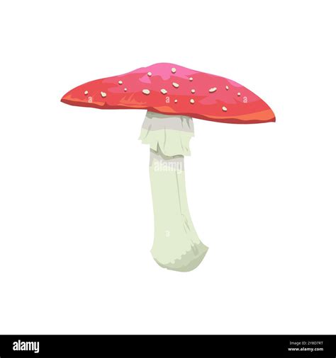 Fly Agaric For Creating Art Brushes In Cartoon Style Vector