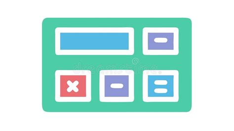 Calculator Interface Basic Mathematical Operations Display Vector
