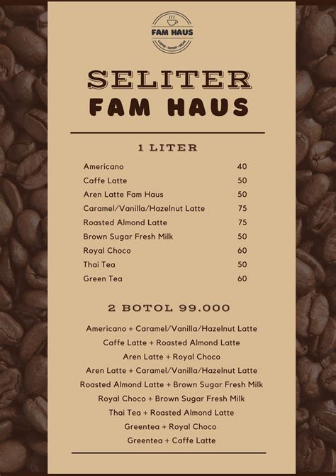 Menu At Fam Haus Tempat Nongkrong Instagramable Depok