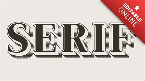 serif style text with horizontal lines text effect generator