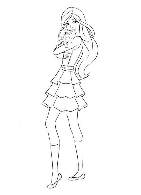 Рисунок девушки в полный рост раскраска