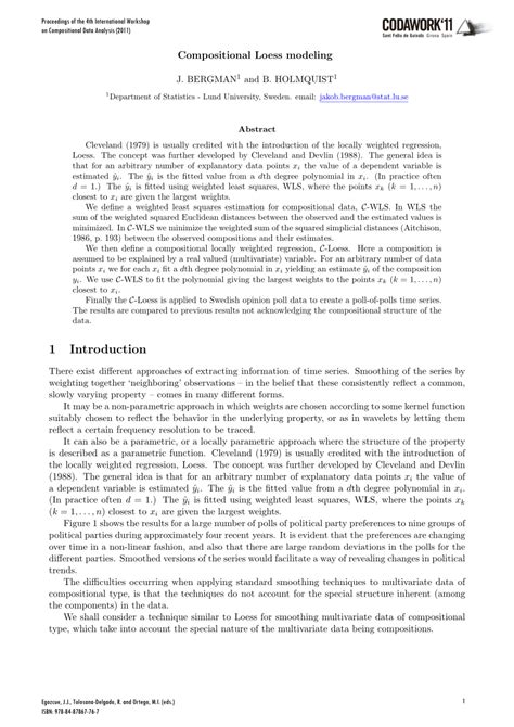 pdf compositional loess modeling
