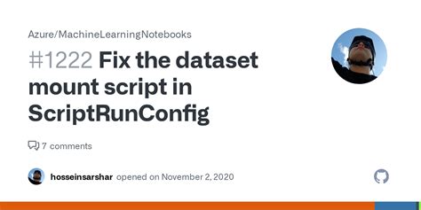 Fix The Dataset Mount Script In Scriptrunconfig · Issue 1222 · Azuremachinelearningnotebooks
