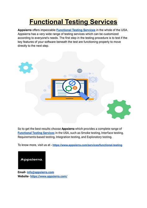 Functional Testing Services By Appsierra 22 Issuu