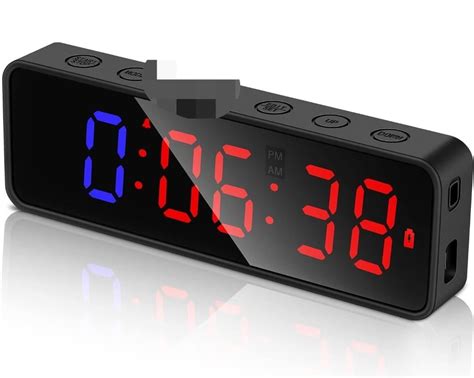 Portable Gym Timer Fitness Timer Clock With Built In Powerful Magnet Large Led Digital Anti