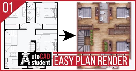 Easy Plan Render Single House Plan Render In Photoshop Part O1