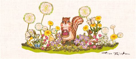 藤岡ちさ クッキーやレストランメニューでお馴染みリスを描く作家です