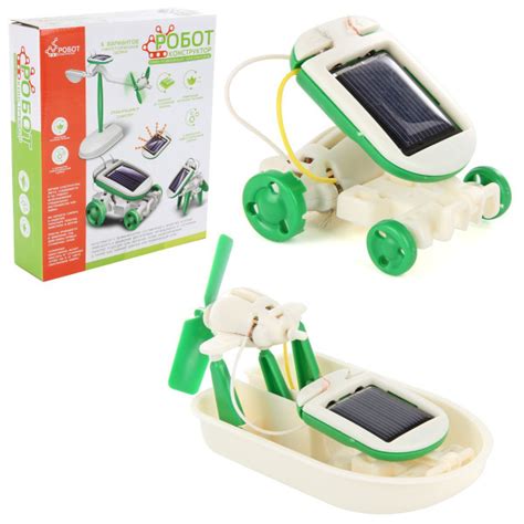 Электронный робот конструктор для мальчика на солнечной батарее 6в1 купить с доставкой по