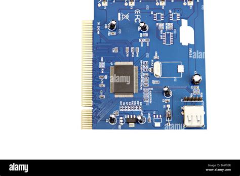 Closeup The Picture Blue USB Card Computer Equipment Circuit Board Stock Photo Alamy