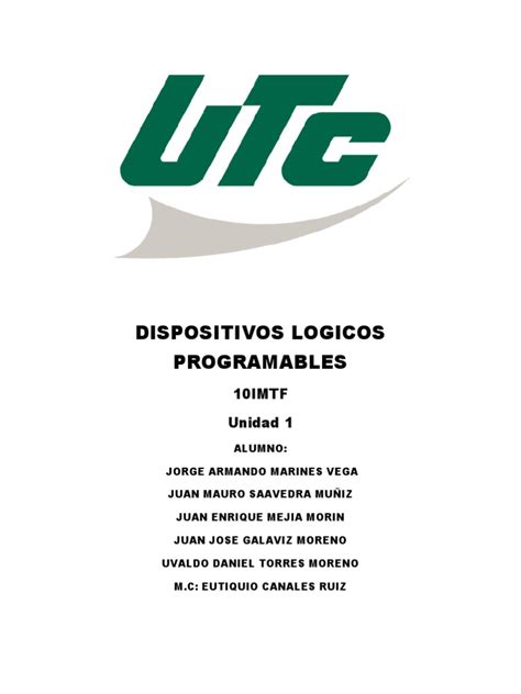 Dispositivos Logicos Programables Unidad 1 Pdf Vhdl Arreglos De Compuertas Lógicas