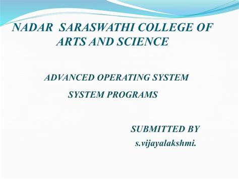 System Programs Pptx Operating Systems Computer Software And Applications