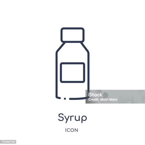 건강 및 의료 개요 컬렉션에서 선형 시럽 아이콘 얇은 라인 시럽 아이콘 흰색 배경에 고립입니다 시럽 유행 그림 시럽에 대한 스톡 벡터 아트 및 기타 이미지 Istock