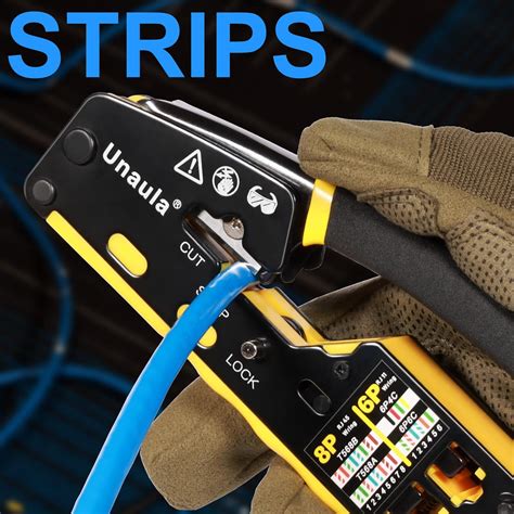Unaula Rj45 Crimp Tool Pass Through Ethernet Crimper Kit India Ubuy