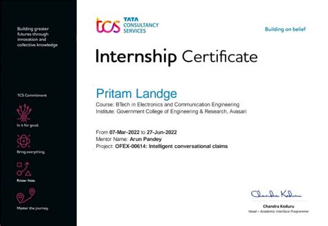 Pritam Landge On Linkedin Internship Completioncertificate