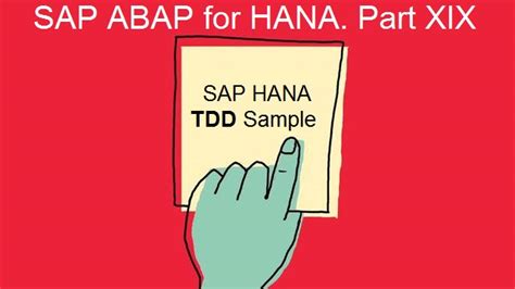 Section Xix Abap For Sap Hana An Example Of The Hana Projects Technical Specifications