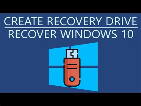 How To Create A Windows 10 Usb Recovery Drive Youtube