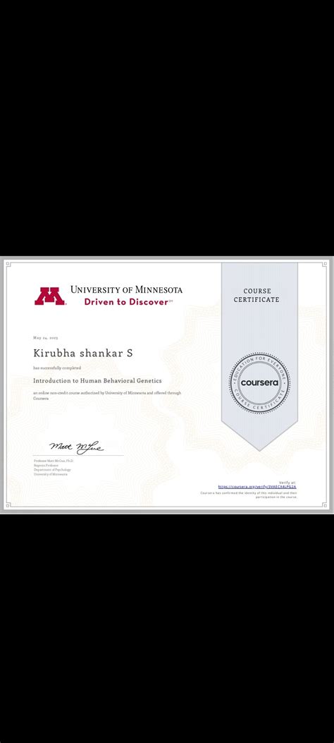 Kirubha Shankar S On Linkedin University Coursera