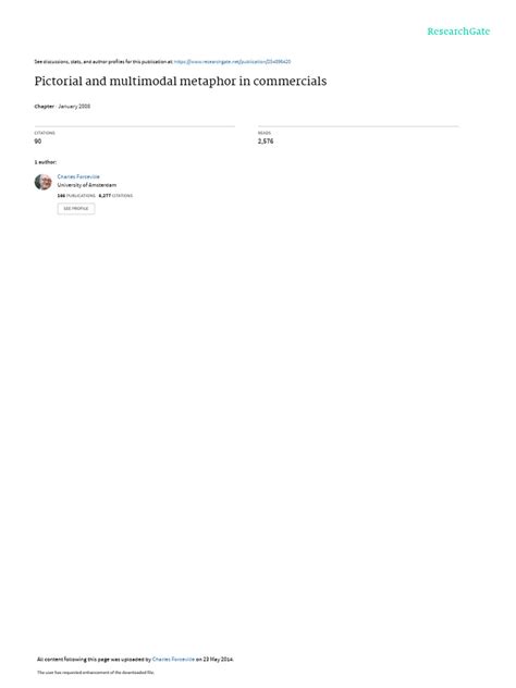 Pictorial And Multimodal Metaphor In Commercials Pdf Metaphor Advertising