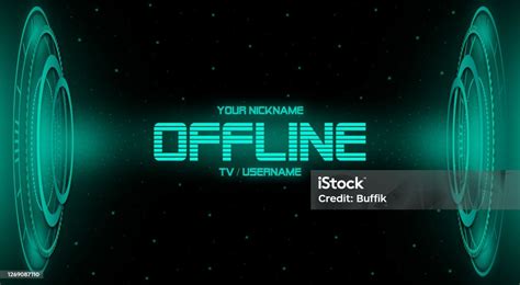 스트림에 대한 트위치 오프라인 Hud 화면 배너 169 기술 플랫폼이 있는 오프라인 녹색 배경 오프라인 스트리머 방송을 위한 화면 보호기입니다 오프라인 트위치 화면을