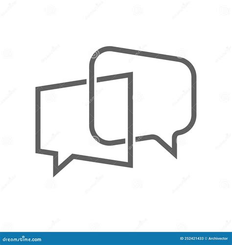 Discussion Graphic Symbol Isolated On White Background Stock Vector