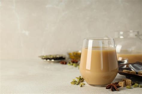 Premium Photo Traditional Indian Hot Drink With Milk And Spices Masala Tea