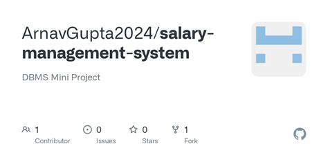 github arnavgupta2024 salary management system dbms mini project